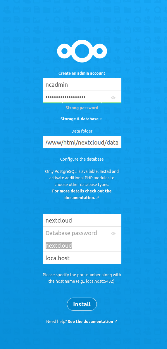 Install NextCloud › A different perspective